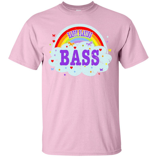 Happy-Playing-Bass-Player-T-Gift Bassist T Gift – Shoppzee